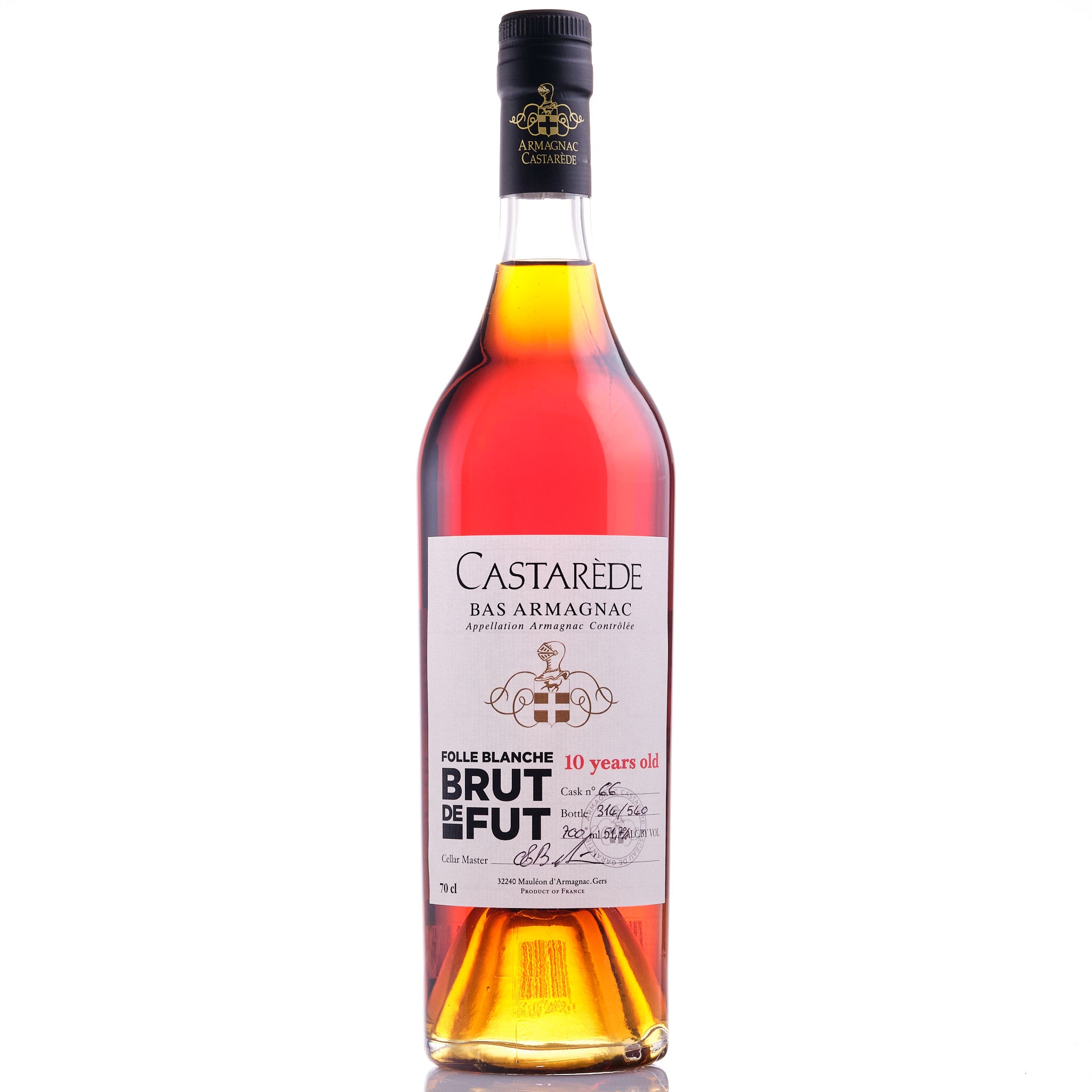 Castarède Brut de Fut 10ans Folle Blanche #66 70cl – Armagnac.de